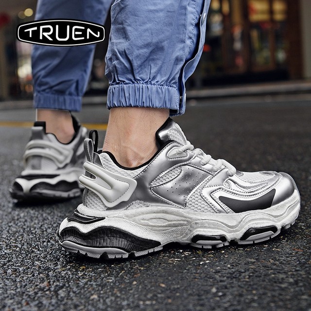 Zhenen dad shoes men's silver spring and autumn style this year's ...