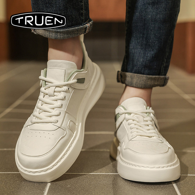 Zhenen Pure White Shoes Men's 2025 Spring New Flat Sole Commuter ...