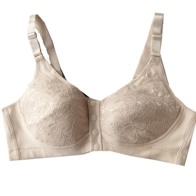 Pure cotton front button lace ultra-thin cotton cup vest style mother's ...