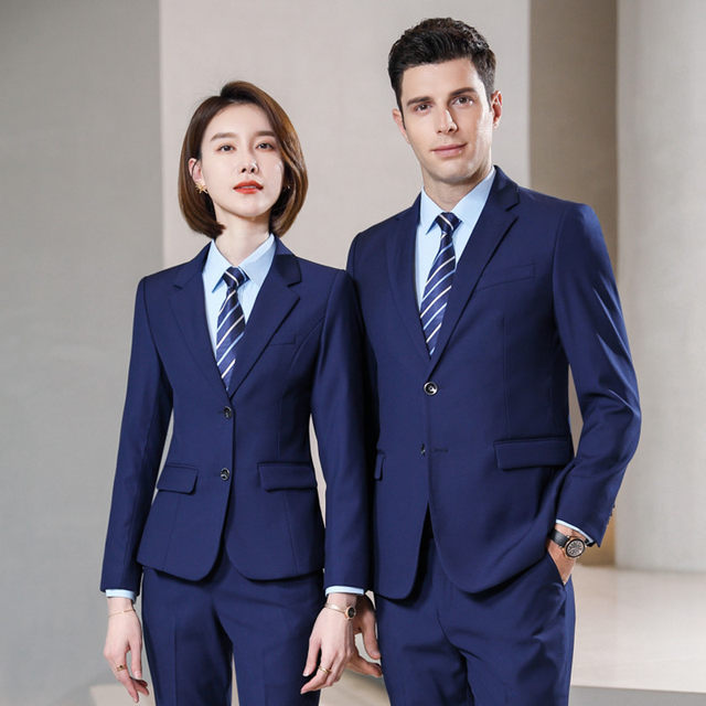 Cadillac 4S Store Shop Exhibition Hall Workers Blue suit Men's Women's ...