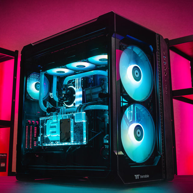 Tt desktop computer water-cooled main chassis steel shadow View51TGARGB Lich innovative ...