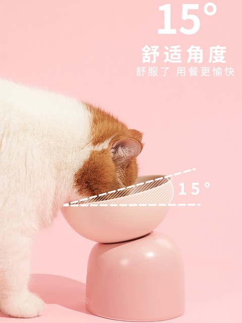 Jackpot Cat Cat Bowl Ceramic Pet Bowl Bright Protecting Cervical Catum ...