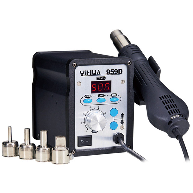Yihua YIHUA959D hot air gun soldering station mobile phone digital tablet repair digital display ...