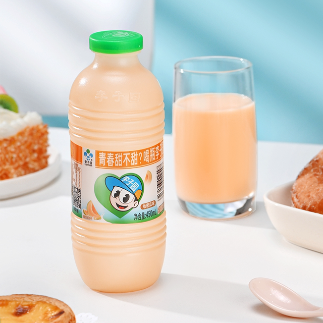 Liziyuan sweet milk milk drink cantaloupe flavor breakfast milk for children and students 450ml ...
