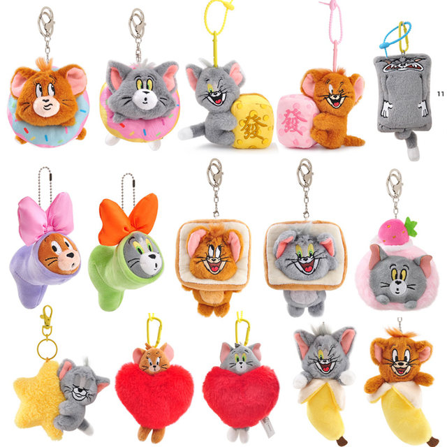 Tom and Jerry Plush Pendant Genuine Jerry Mouse Funny Car Keychain Doll ...