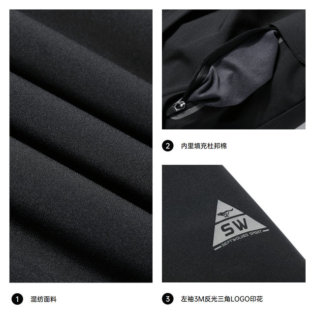 Septwolves woven stand-up collar double-sided jacket middle-aged 2024 ...