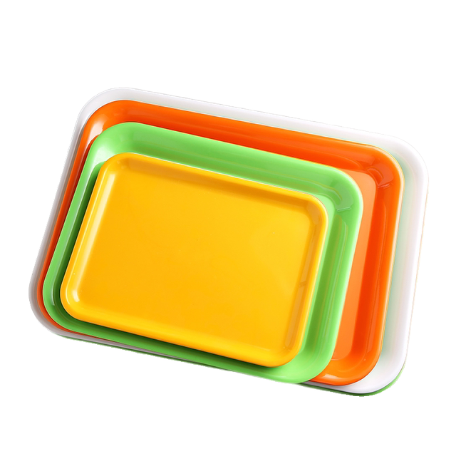 10 packs of colored trays rectangular plastic kindergarten storage tray ...