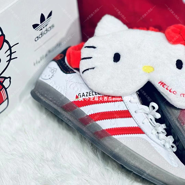 adidas clover HELLOKITTYGAZELLE men's and women's sports sneakers moral ...