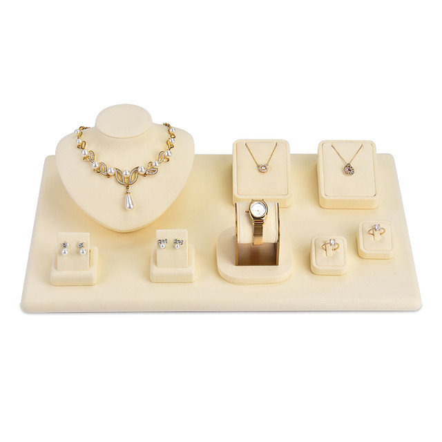 Jinsky/Today's High -end apricot jewelry display display set of jadeite ...
