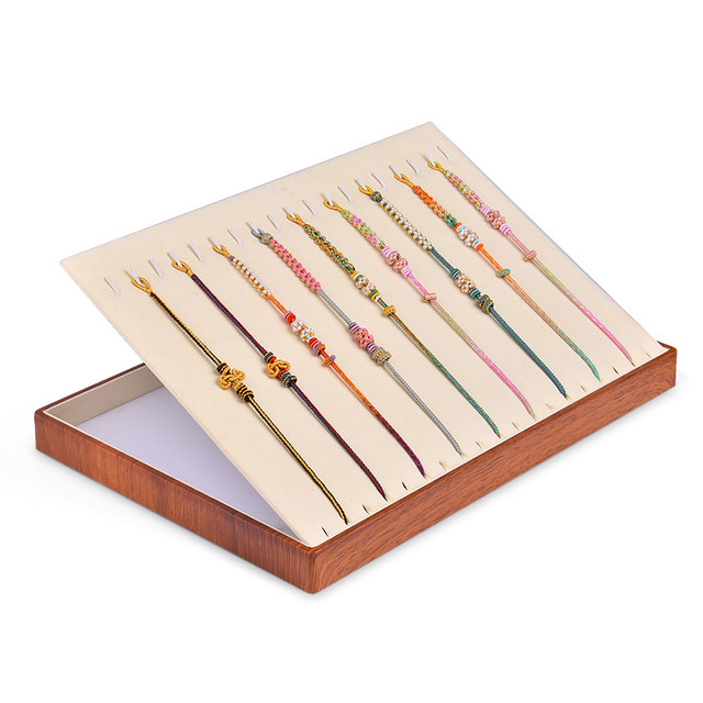 Handmade rope display props hand rope tray wood grain leather Chinese ...