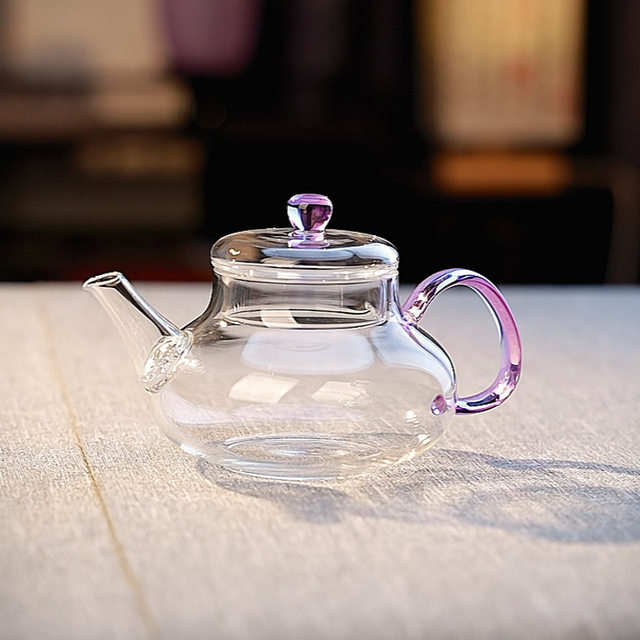 High-end high-temperature-resistant glass teapot for women, small ...