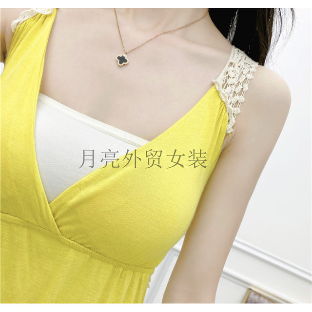 2021 Spring Women's Fresh vacation wind sexy deep V -neck tube top ...