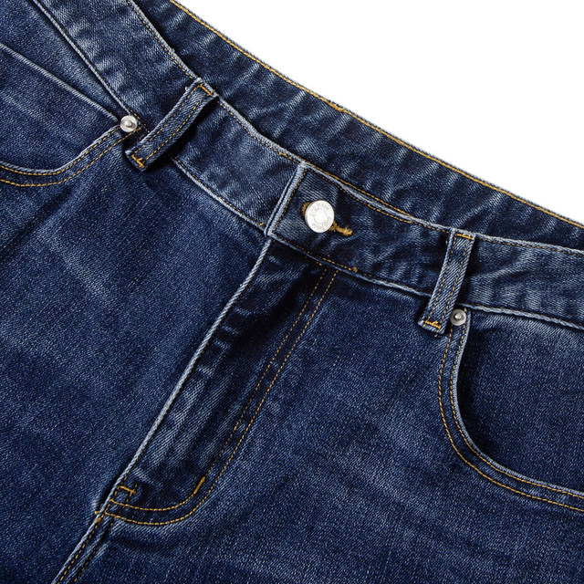 gxgjeans men's jeans 2024 winter new style blue loose straight long pants casual wash