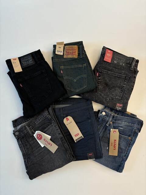 Spot Levi's/Levis men's 511 slim jeans washed multi-color