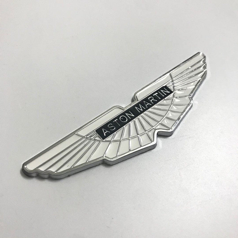 Aston Martin Car Metal Flight Label Set | Front, Rear, and Side Labels