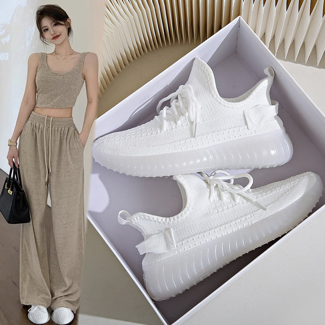 Summer new coconut shoes sports casual shoes breathable mesh fly ...