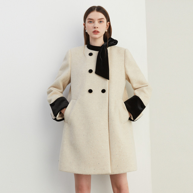 DPLAY2025 Spring New Thousands of Golden Wind Rice White Coat Female ...