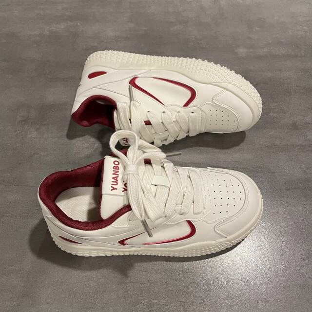 Seventh -seven master's thick -bottomed white shoes female 2024 autumn ...