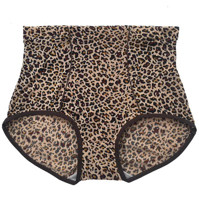 Gufei 7553 high-waisted leopard print seamless ultra-thin ice silk soft ...