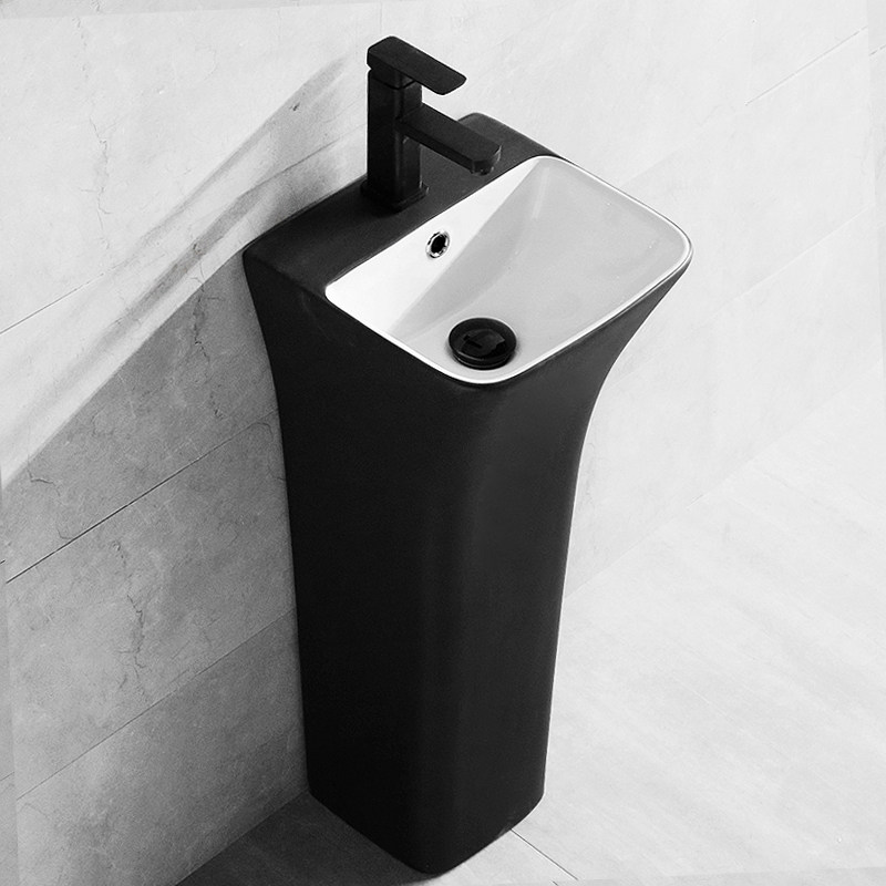 Weichen Seramik Yer Tipi Lavabo - Küçük Banyo/Balkon Lavabosu - 804a