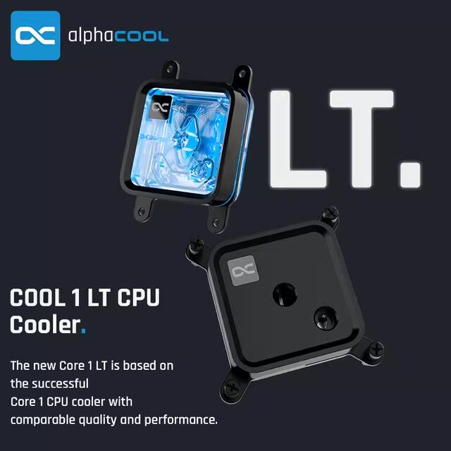 Alphacool Core1LT series CPU water block supports LGA1700/AM5 interface
