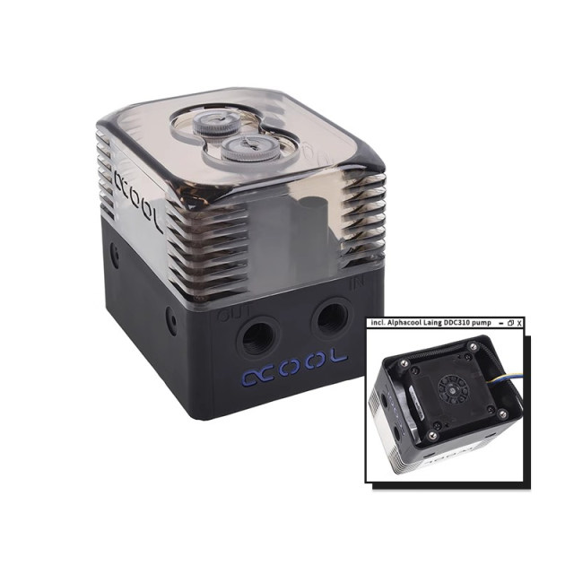 Alphacool water pump water tank integrated D5/DDC/DC-LT pump version
