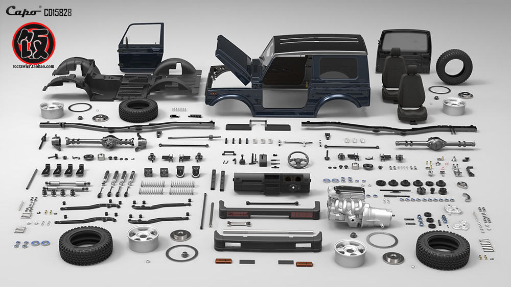 Capo samurai sixer1 1/6 jimny savaşçı simülasyon tırmanma arabası ...