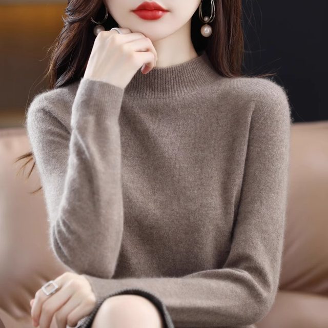 Special offer clearance thickened cashmere sweater female half -high ...