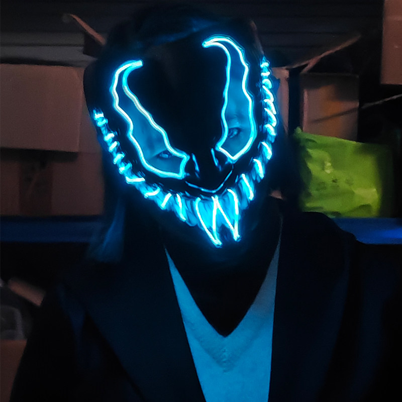 Venom Halloween LED Mask - Glowing Full Face Costume