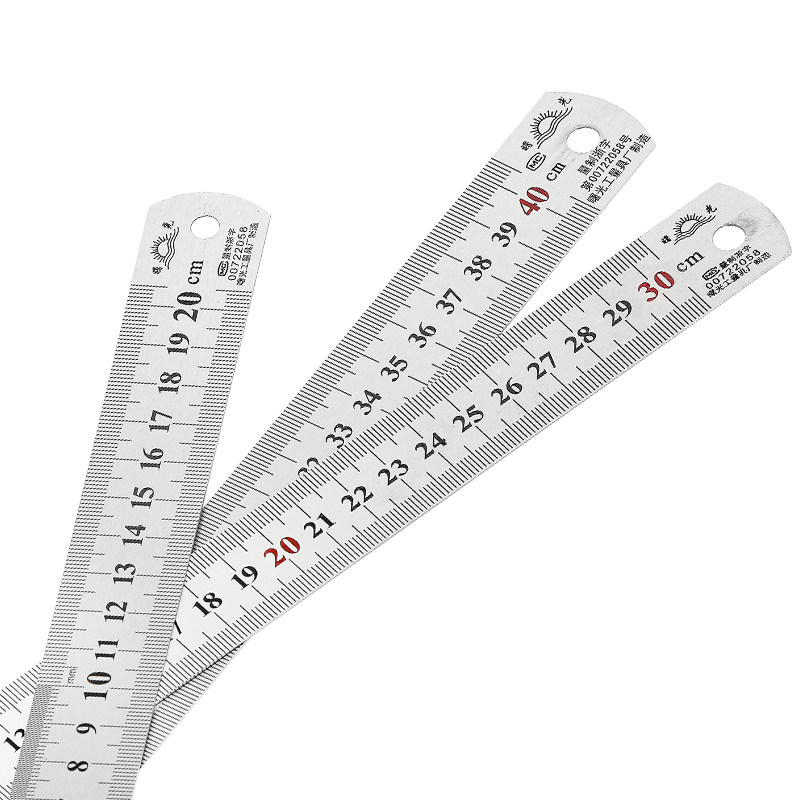 Stainless Steel Ruler - 1 Meter / 20/30/40cm - Durable Metal Ruler