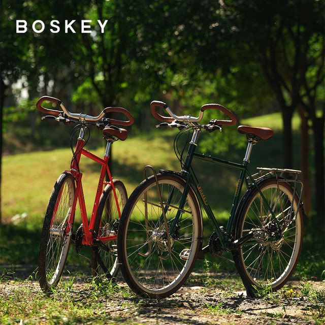 Immortal riding BOSKEY station wagon steel frame bicycle long-distance ...