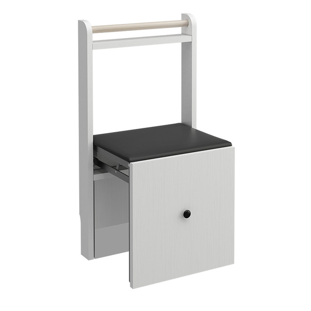 Invisible ultra-thin hole-free folding shoe-changing stool door wall ...