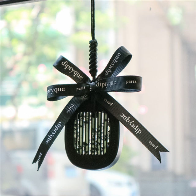 diptyque ribbon bow diptyque car fragrance aromatherapy lanyard black ...