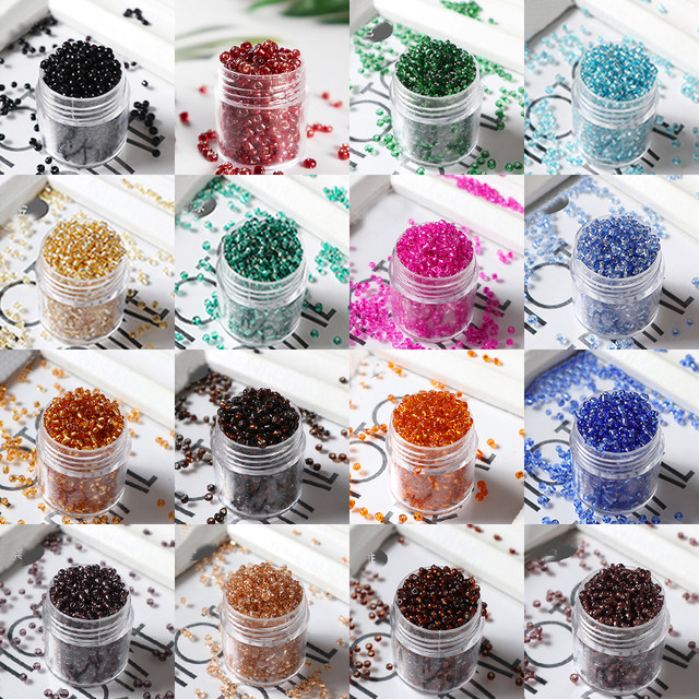 2MM filled with silver millet beads loose beads hairpin DIY material ...