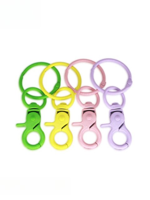 DIY Colorful Painted Key Chain Handmade Key Ring Loose-length Loop and ...