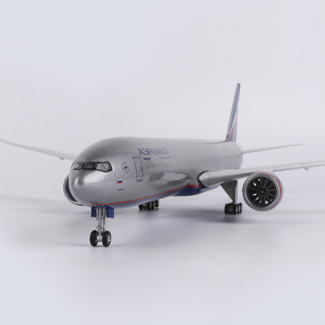 Aeroflot Boeing 777 simulated civil aviation aircraft model assembled ...