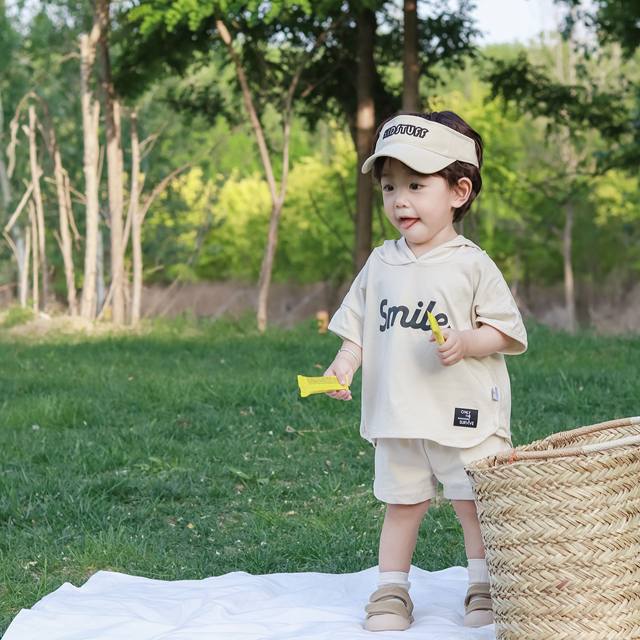 Summer Korean baby clothes boys pure cotton short-sleeved baby cute ...