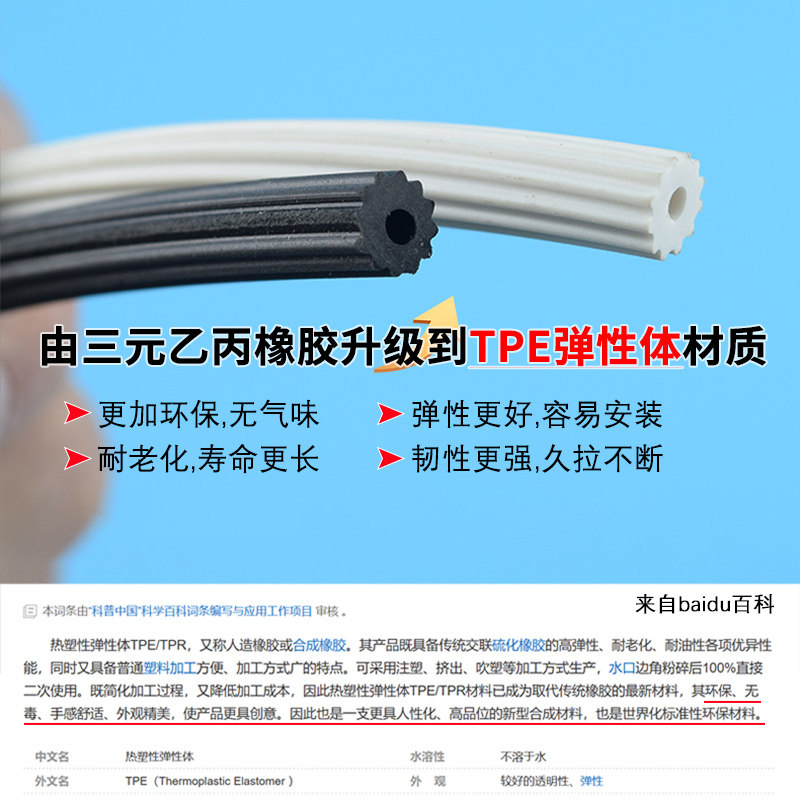 Infun Screen Window Sealing Strip - TPE Weatherstripping