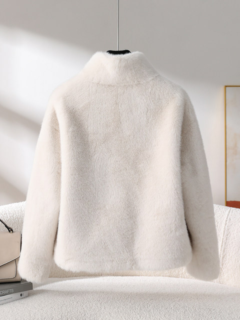 2024 winter new environmentally friendly mink fur all-in-one coat short ...
