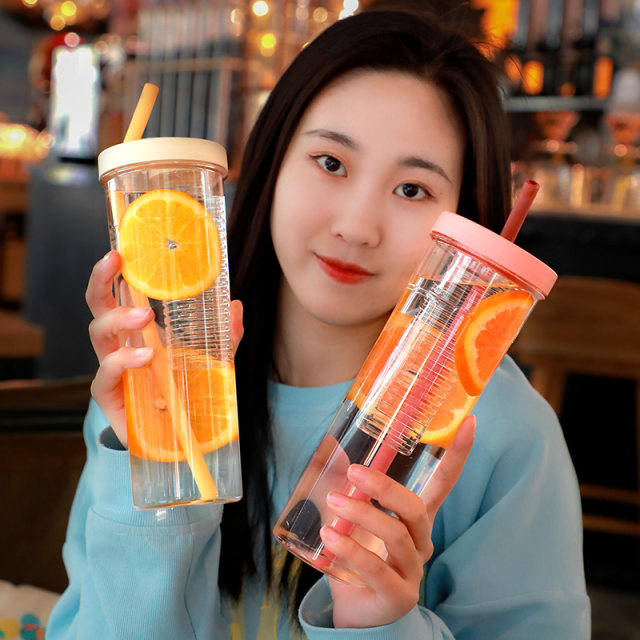 Water cup for girls with good looks and cute with straw for children ...