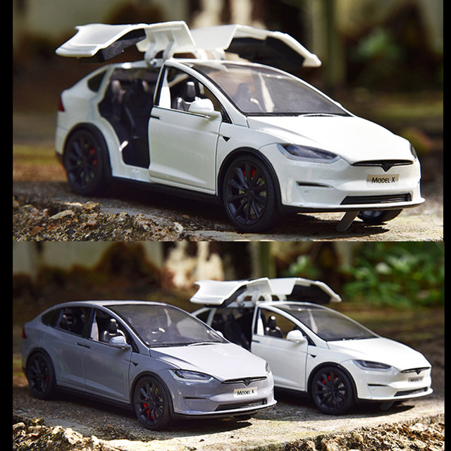 Tesla modelX car model alloy simulation Ya car model ornaments gift boy ...