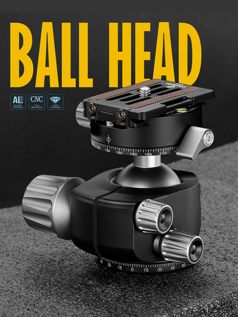 Leofoto LH-40R Low Profile Kugelkopf-Gimbal mit Dual-Panoramaklemme