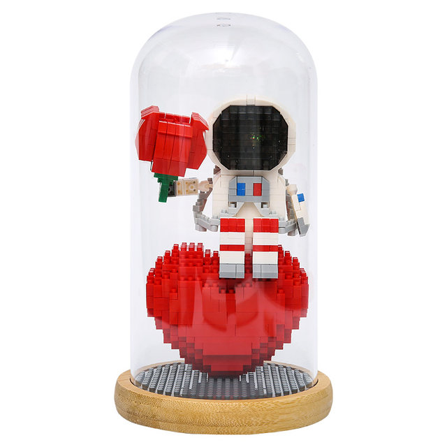 Small days are endless astronaut building blocks flower ornaments micro ...
