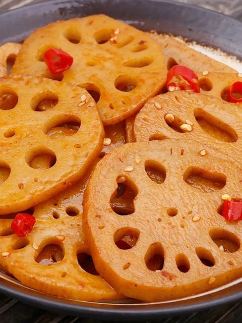 Spicy ravioli Lotus root Ding Ding Mei Caifu Slip Snacks Snacks Ryssor ...