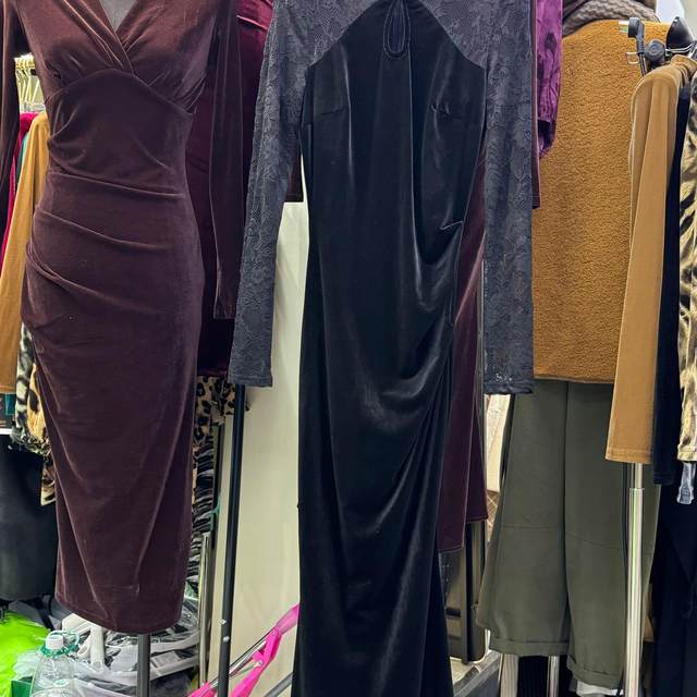 Luo's high-end retro lace and velvet modified cheongsam dress is slim ...