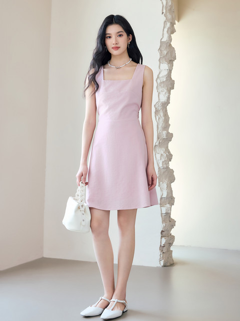Qiu Shui Yiren's temperament French A-line dress 2025 summer new fashionable summer beautiful skirt