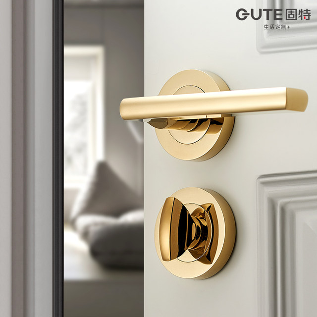 Gute single-sided door lock invisible lock indoor handle lock home ...