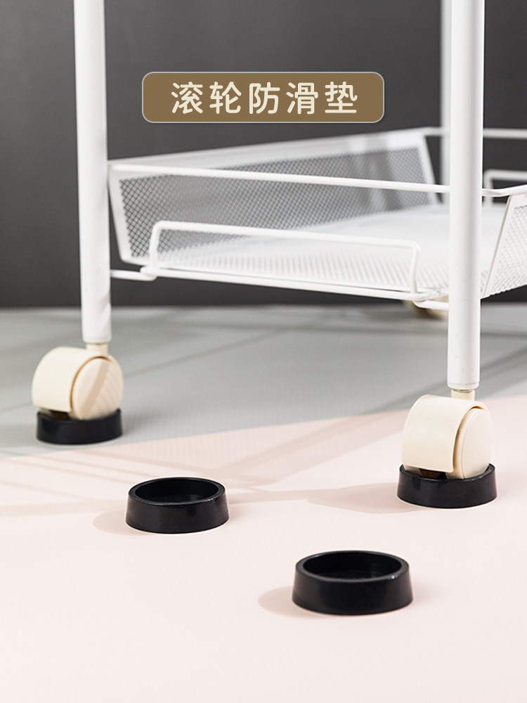 Crib Roller Fixed Foot Pads - 2 Pack - Non-Slip Rubber - Japanese Style