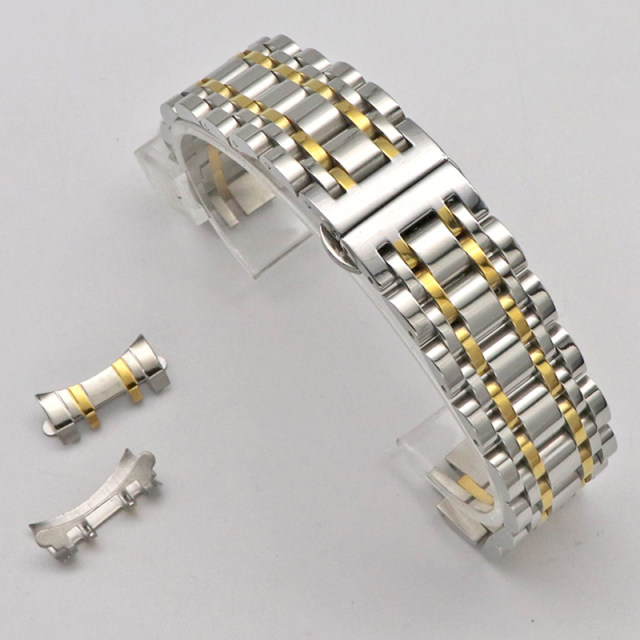 Watch strap steel strap watch chain men's butterfly buckle stainless ...