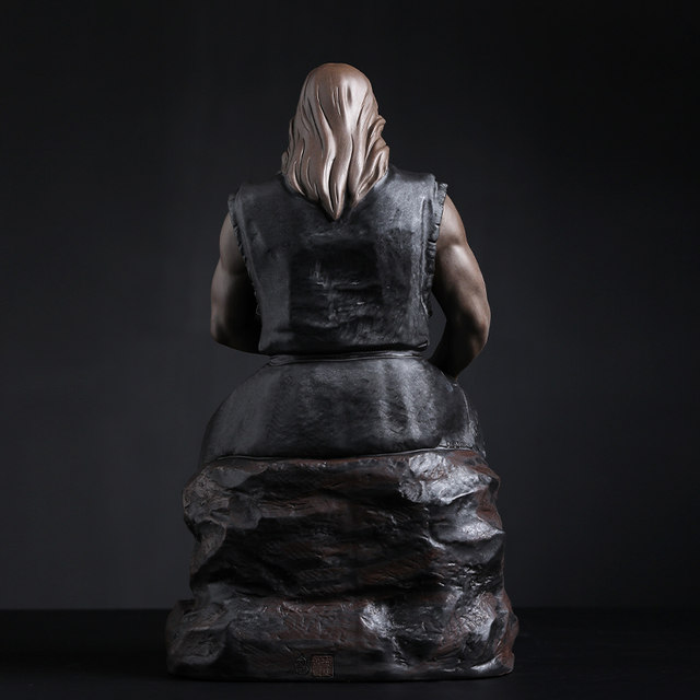 Dai Yutang Ceramic Figurine, the Statue of the Emperor Fu Xi, a Divine ...
